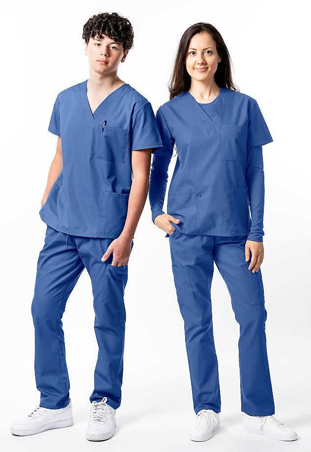 1000 Unisex Classic Brushed Cotton V-neck Scrub Top | Scrubs4U
